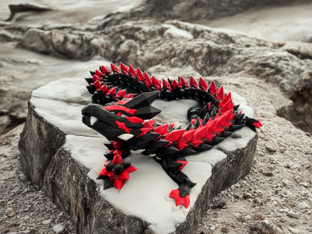 3D Printed Crystal Dragon – Pick Your 3 Favorite Colors to Match Your ...